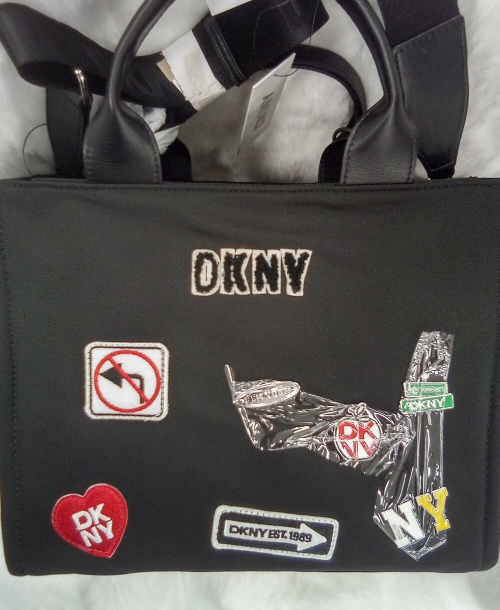 Dkny | Bags | Dkny Tote Bag Wpatches Black Or White | Poshmark